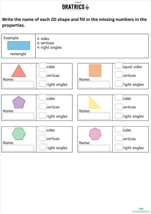 Shapes dddd. Interactive worksheet | TopWorksheets