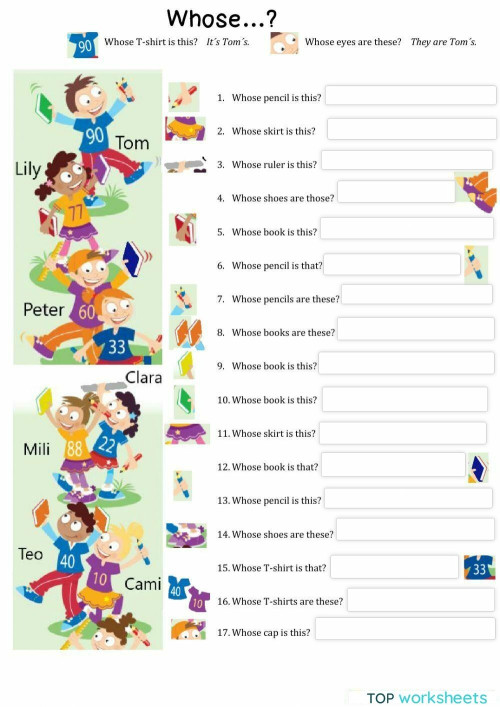 Whose. Interactive worksheet | TopWorksheets