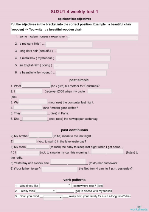 ADVERBS OF INTENSITY - QUANTIFIERS WITH VERBS. Interactive worksheet ...