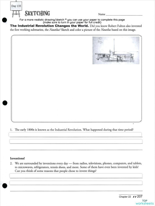 Chapter 22: Pg 207-208 Sketching. Interactive worksheet | TopWorksheets