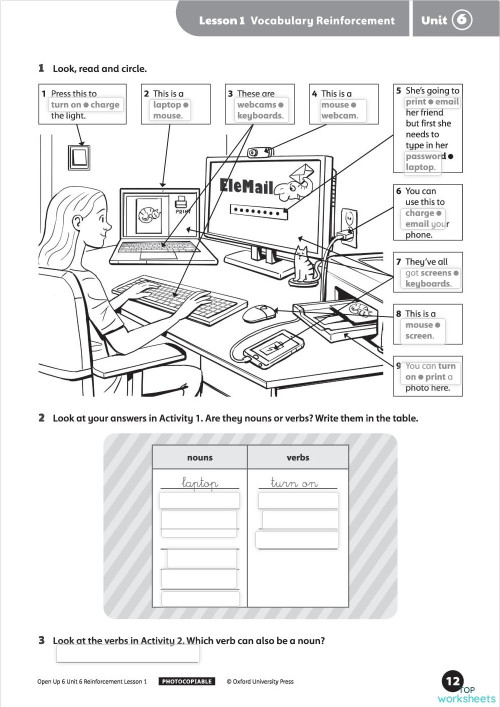 VOCABULARY UNIT 6. Ficha interactiva | TopWorksheets