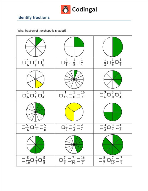 M_G05T01_WC02_Fractions. Interactive worksheet | TopWorksheets