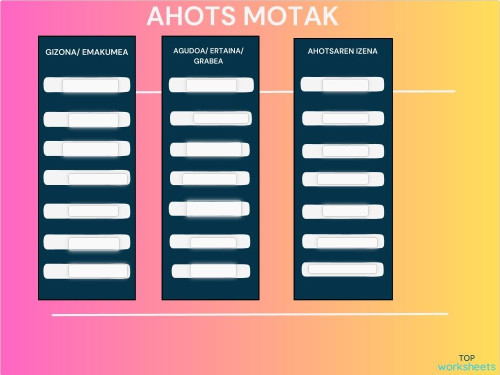 AHOTS MOTAK. Interactive worksheet | TopWorksheets
