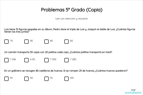 Problemas y ejercicios del doble y la mitad. Ficha interactiva | TopWorksheets