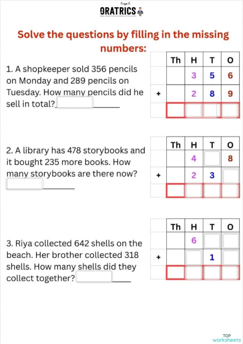 Grade 3 22 1. Interactive worksheet | TopWorksheets