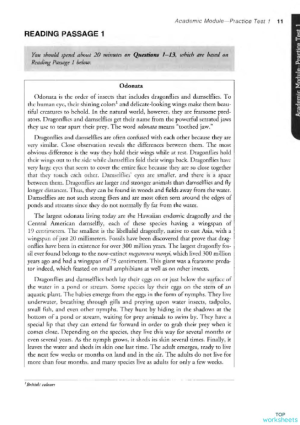 IELTS reading . Interactive worksheet | TopWorksheets