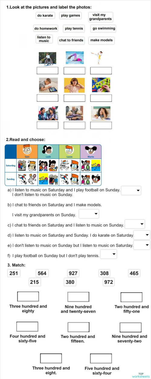 EN3_U4_Vocabulary_numbers. Interactive worksheet | TopWorksheets
