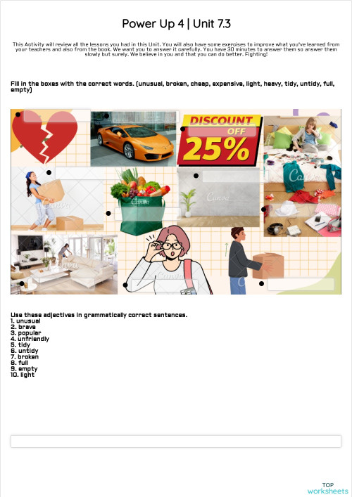 Power Up 4 | Unit 7.3. Interactive worksheet | TopWorksheets
