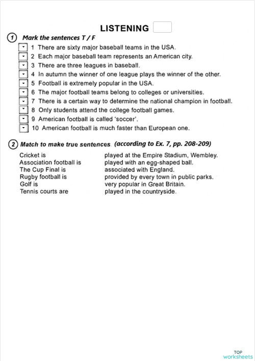 Simple Present Perfect Listening. Interactive worksheet | TopWorksheets