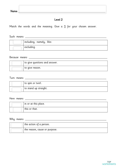 Vocabulary 13. Interactive worksheet | TopWorksheets