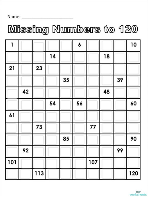 math counting to 1200. Interactive worksheet | TopWorksheets