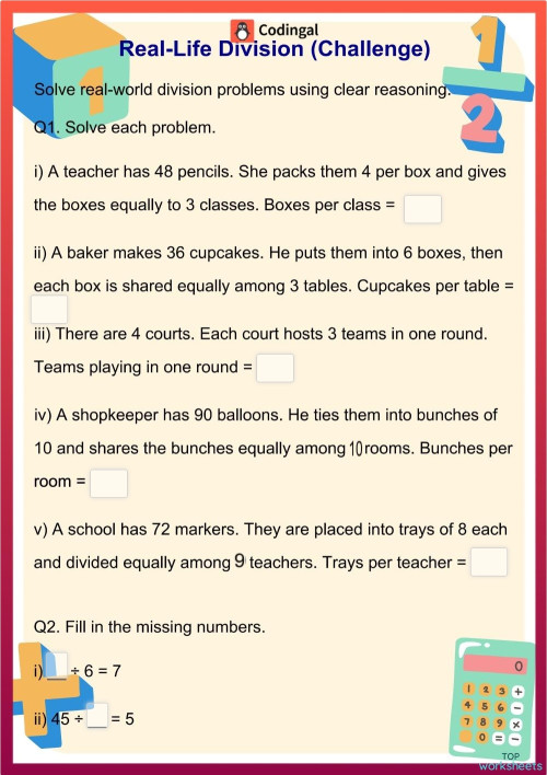 M_G03M17L35_WE02_Divide using mental strategies. Interactive worksheet ...