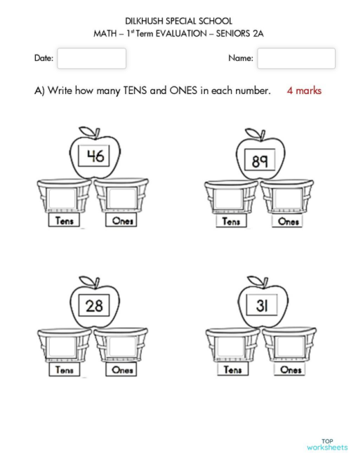 MATH - SENIORS 2A. Interactive worksheet | TopWorksheets