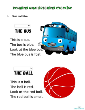 Reading and listening exercise. Interactive worksheet | TopWorksheets