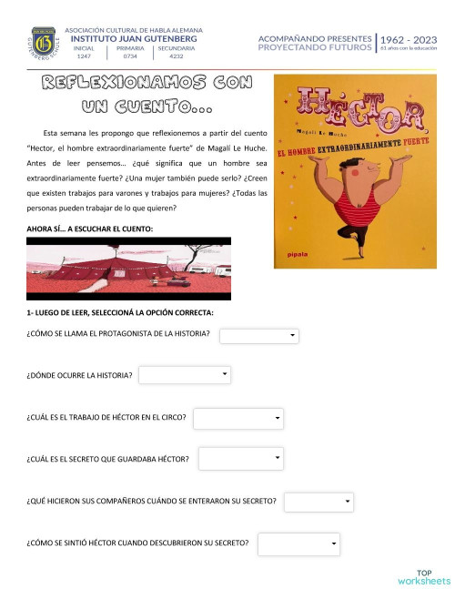 HECTOR, EL HOMBRE EXTRAORDINARIAMENTE FUERTE. Ficha interactiva ...