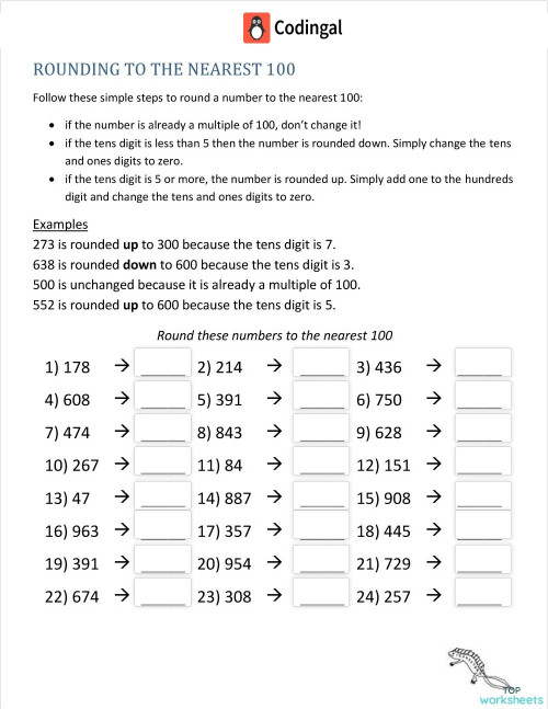 M_G02M04L18_WE01_Rounding to nearest Number 100. Interactive worksheet ...