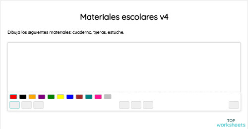 Materiales escolares v4. Ficha interactiva | TopWorksheets