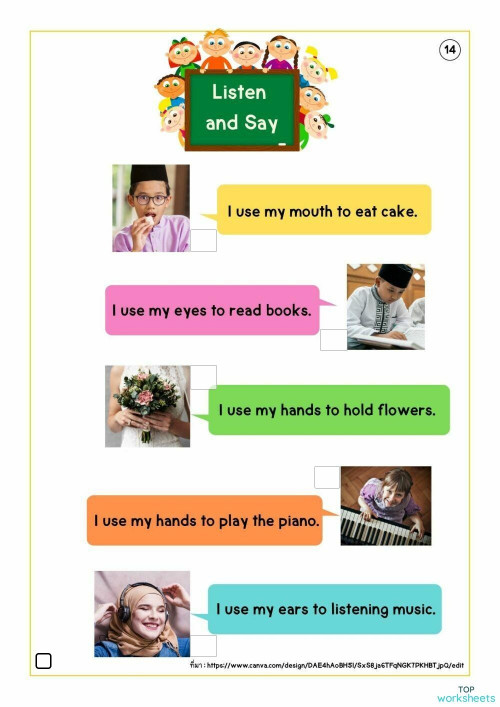 listen and say 3. Interactive worksheet | TopWorksheets