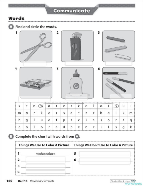 OD2 18 WB 160 161 Communicate. Interactive worksheet | TopWorksheets