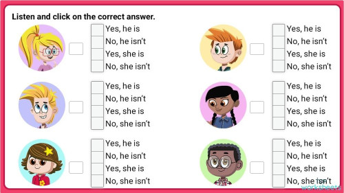 Is he-she?. Interactive worksheet | TopWorksheets