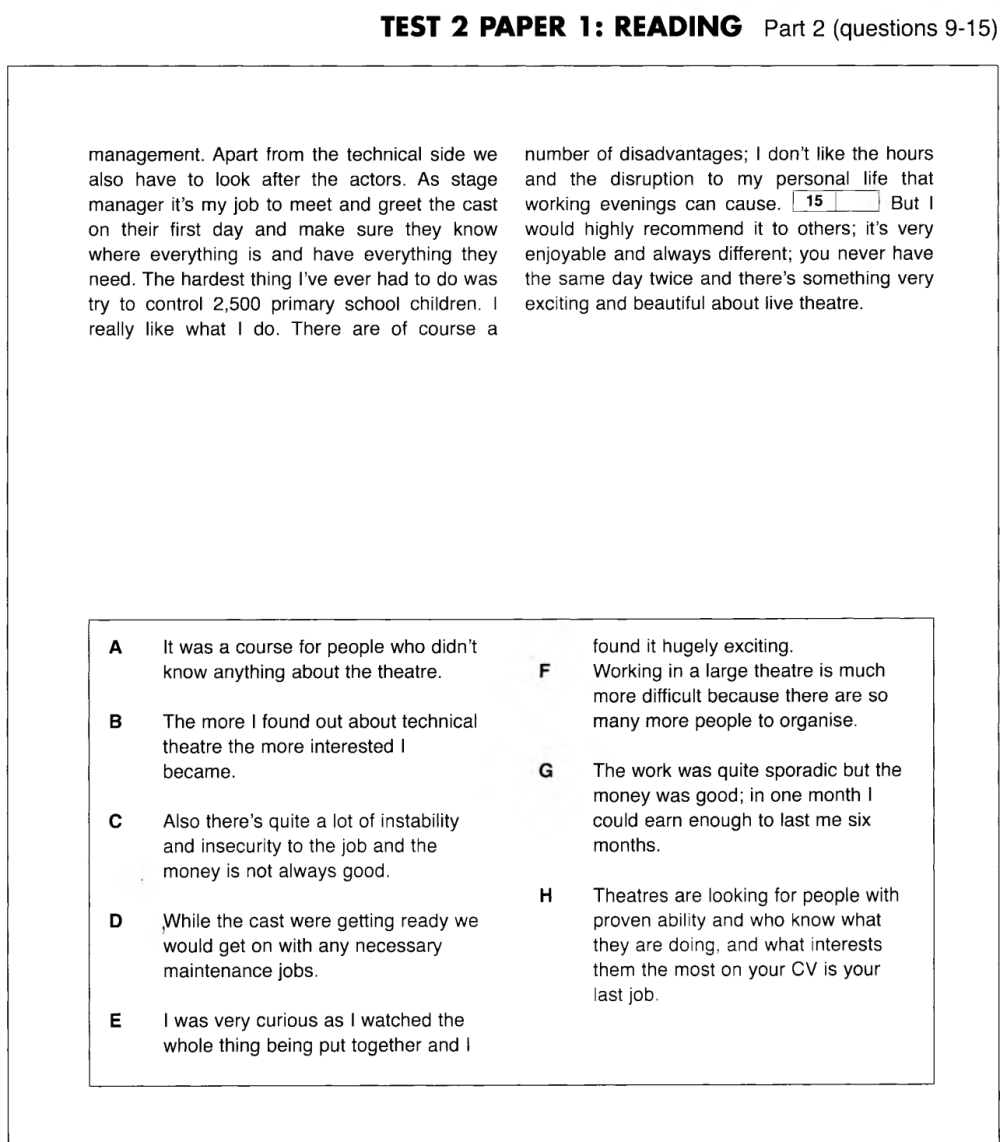 TEST 2 READING AND USE OF ENGLISH. Interactive worksheet | TopWorksheets