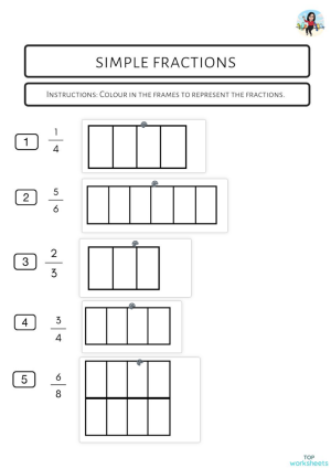 FRACTIONS /PECAHAN. Interactive worksheet | TopWorksheets
