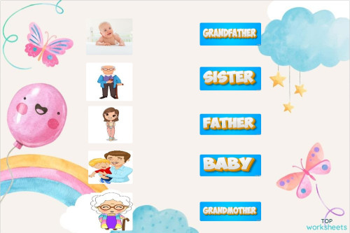 My beautiful family!. Interactive worksheet | TopWorksheets