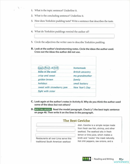 Q Skills Reading and writing. Interactive worksheet | TopWorksheets