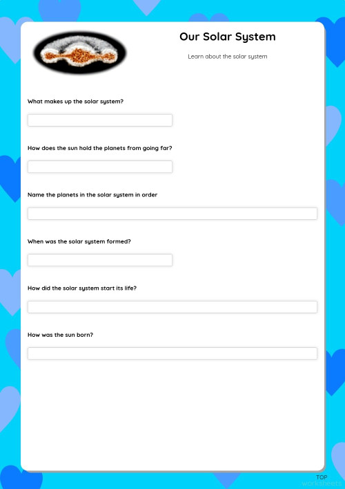 Our Solar System. Interactive worksheet | TopWorksheets