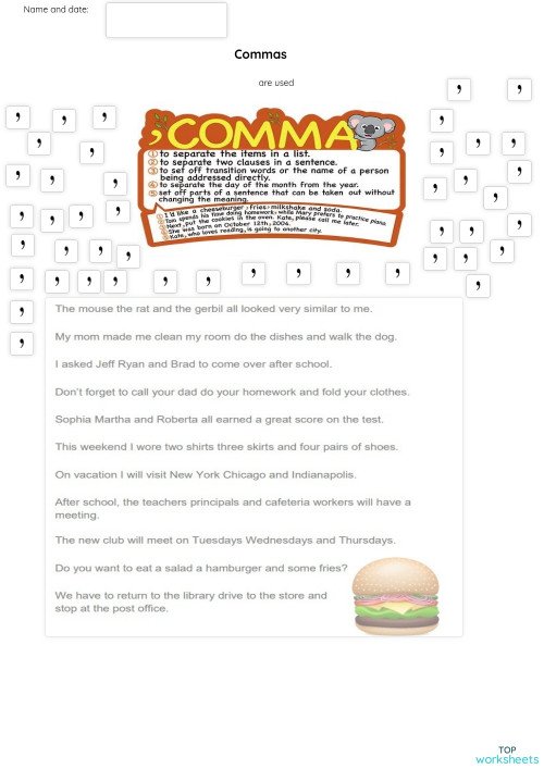 Punctuation marks: interactive worksheets and online exercises ...