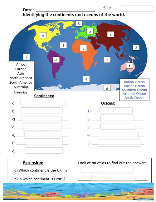 Geography 101. Interactive worksheet | TopWorksheets