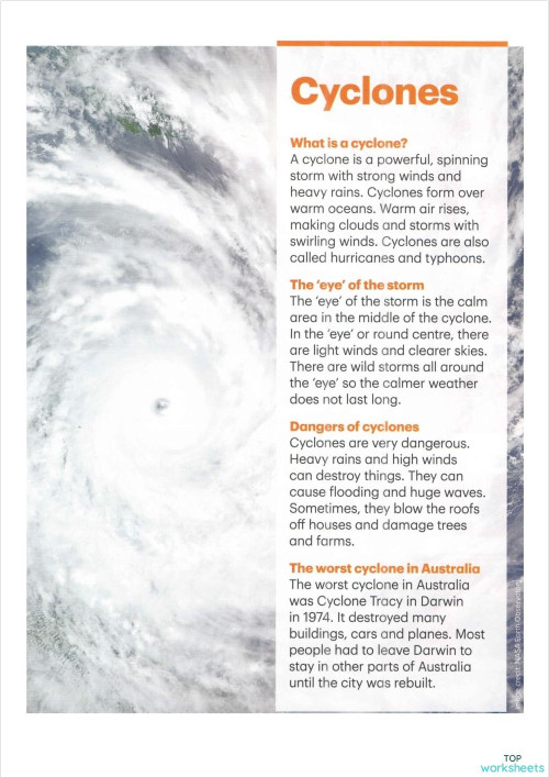 Lesson 43 Cyclones. Interactive worksheet | TopWorksheets