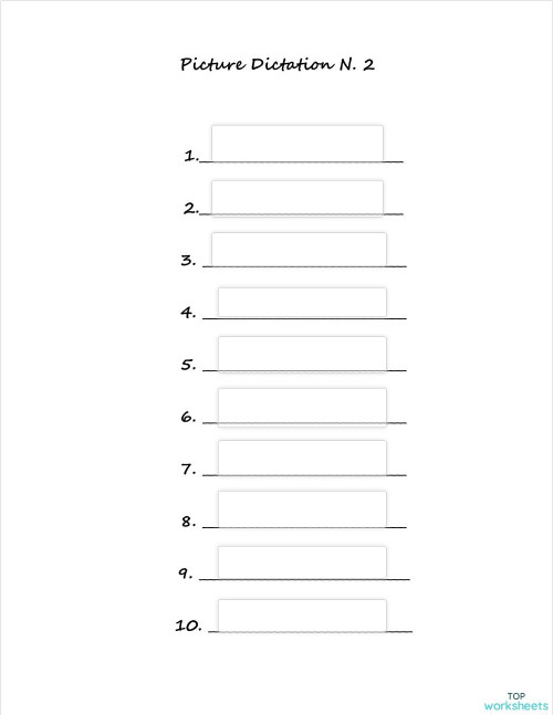 Picture Dictation N.2-Fifth Grade-Unit I. Interactive worksheet ...