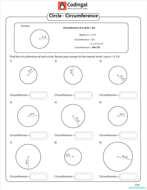 M_G06M12L51_WA01_Circumference_of_a_Circle_3. Interactive worksheet ...
