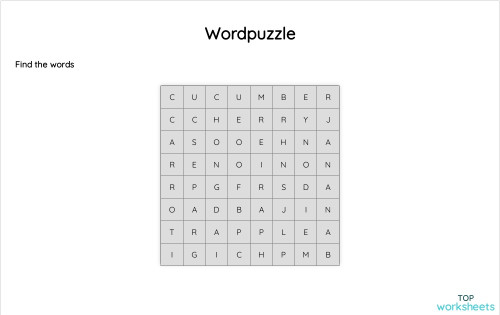 Wordpuzzle. Interactive worksheet | TopWorksheets