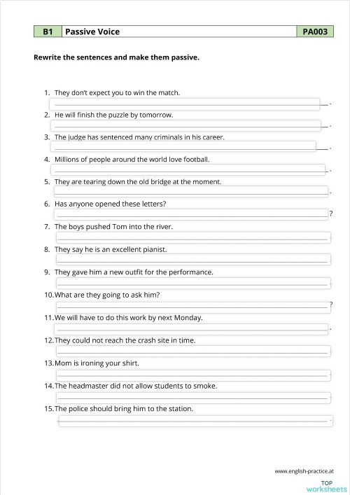 Passive Voice - 3. Interactive worksheet | TopWorksheets