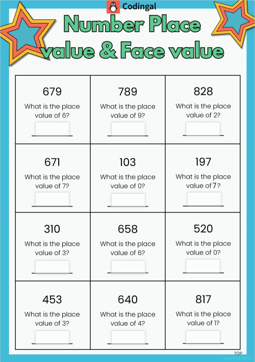 M_G02M03L13_WC03_Number Place value and Face value. Interactive ...