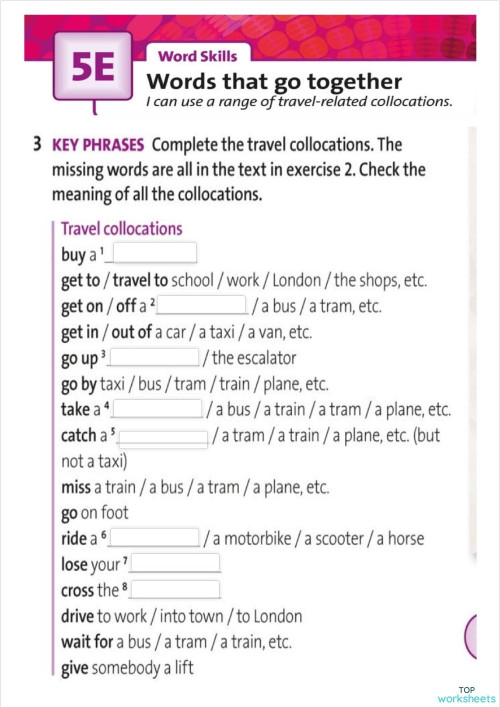 UNIT 5 - PHRASAL VERBS. Interactive worksheet | TopWorksheets