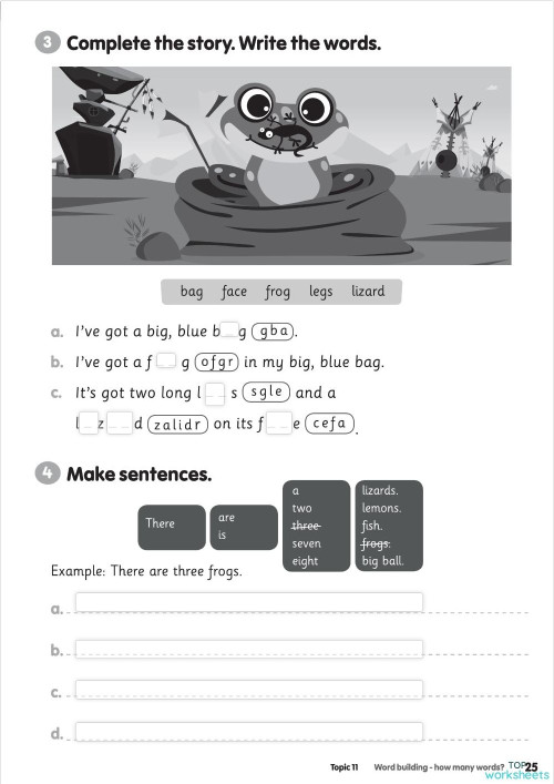 complete the story.. Interactive worksheet | TopWorksheets