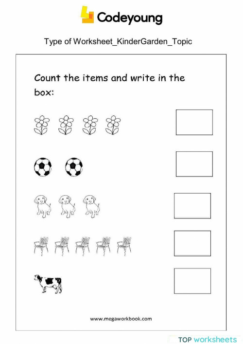 Count pic- number. Interactive worksheet | TopWorksheets