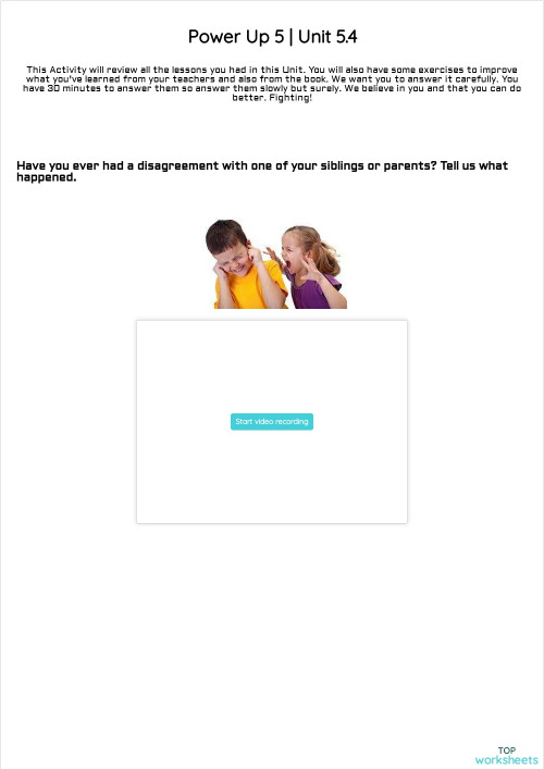 Power Up 5 | Unit 5.4. Interactive worksheet | TopWorksheets