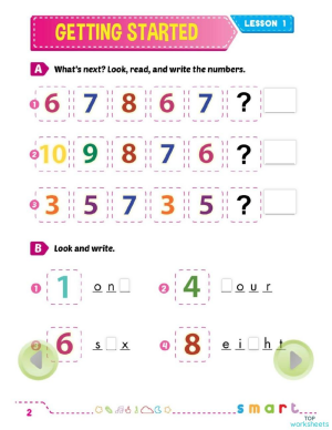 Getting Started - Lesson 1. Interactive worksheet | TopWorksheets