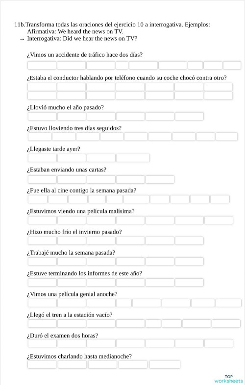 Traducción: fichas interactivas y ejercicios online | TopWorksheets