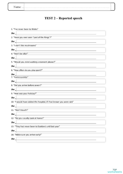 G61 - Test Reported speech - Duy, Khoi, Duc Minh, Lam. Interactive ...