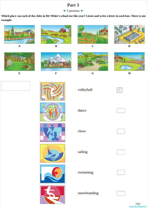 Listening comprehension: interactive worksheets and online exercises ...