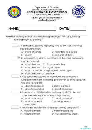 TRANS QUIZ. Interactive worksheet | TopWorksheets