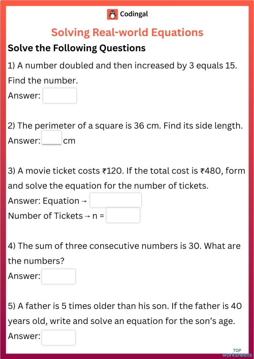 M_G06M08L35_WA02_Solving_Real-world_Equations_4. Interactive worksheet | TopWorksheets