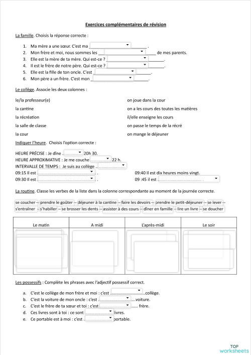Futur proche + Passé récent. Fiche interactive | TopWorksheets