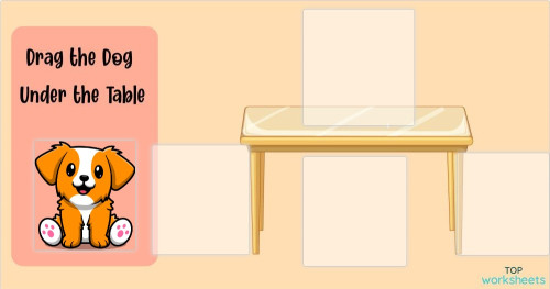Drag the Dog. Interactive worksheet | TopWorksheets