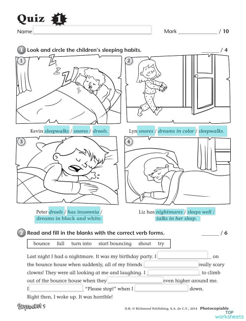 Unit 1 Vocabulary dreams. Interactive worksheet | TopWorksheets
